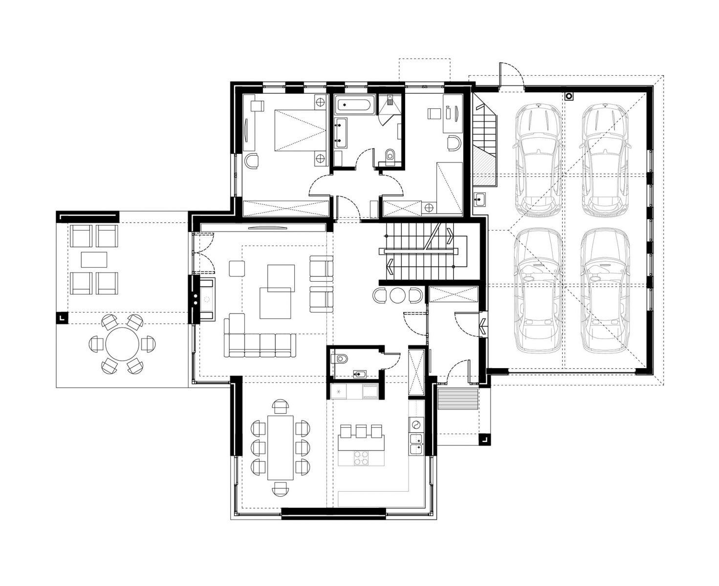 Jednospratna kuća za porodicu sa elementima tradicionalne srpske kuće (PLAN)